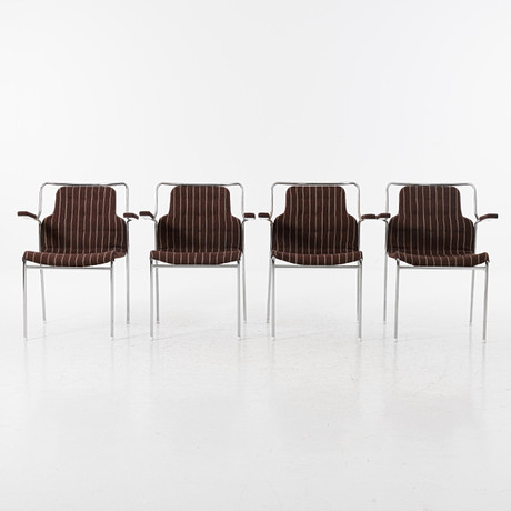 BRUNO MATHSON. Armchairs, 4 pcs., “Mia”, Mathson international, Värnamo ...