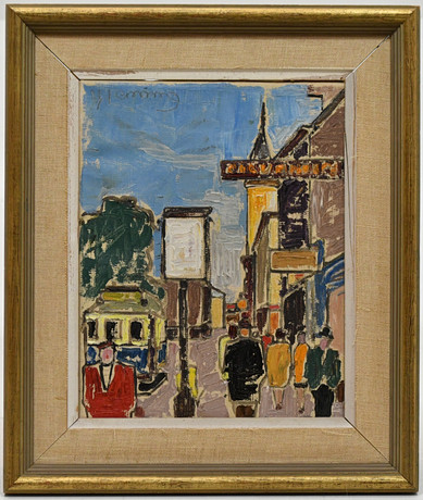 WILHELM HENNING. Göteborgsmotiv. Olja på duk. Konst - Måleri - Auctionet