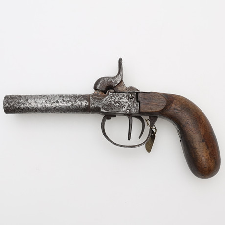 A double-barreled slingshot pistol, 19th century. Weapons & Militaria ...