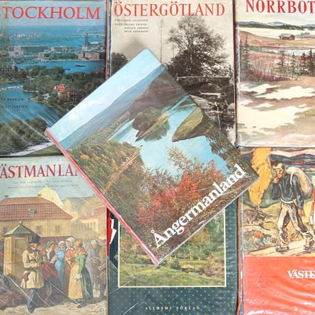 LANDSCAPE BOOKS, 26 volumes, Allhems Förlag. 1970s. Books, Maps ...