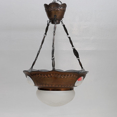 CEILING LAMP. Cups with glass cups, Art Nouveau. Lighting & Lamps ...