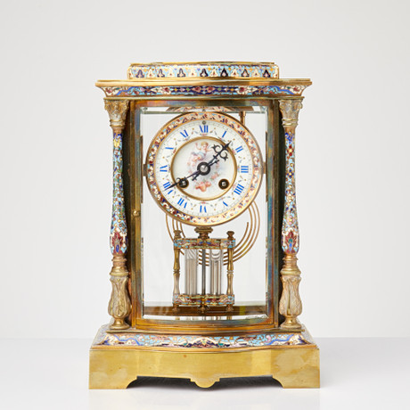 BORDSUR, 1900-talets början, Frankrike, cloisonné emalj. Klockor & Ur ...