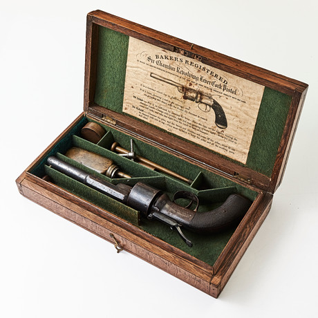 CLAW-LOCK REVOLVER, British, by T.K. Baker London, No. 1416, mid 19th ...