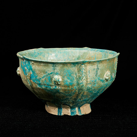 A Persian stoneware, Kashan, circa 12th-13th century AD, fritware ...