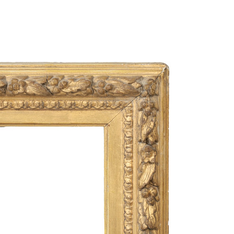 A 19TH CENTURY GILT STRAIGHT FRAME WITH OUTER DECORATION. Art - Other ...