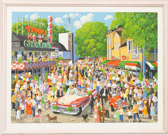 BERT HÅGE HÄVERÖ. BERT HÅGE HAVERÖ. Colour lithograph, “Gröna Lund 2000 ...