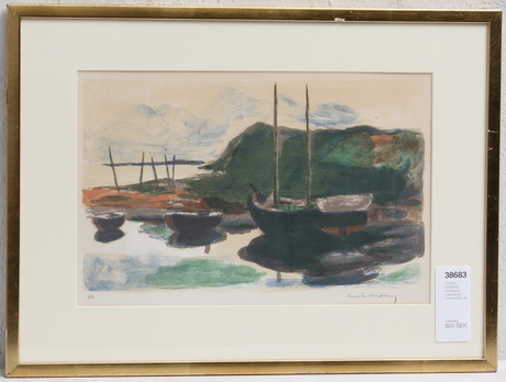 GUSTAV RYDBERG. Värilitografia, signeerattu ja numeroitu EA. Taide ...