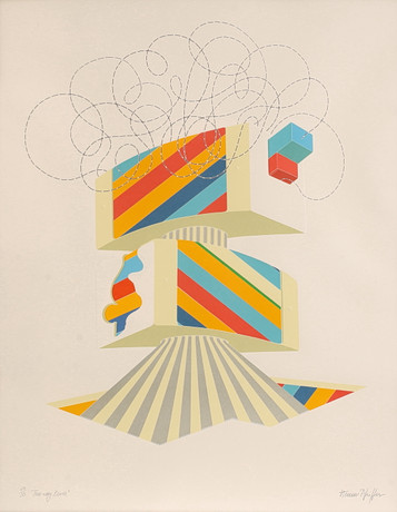 WERNER PFEIFFER. Colour lithograph, signed and numbered, “Two way Boxes ...