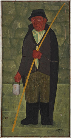 VOJISLAV VOJO STANIC ( 1924 MONTENEGRO). Attributed to. Fisherman, oil ...