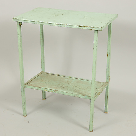 PLANTING TABLE, green painted metal, industrial design. Furniture ...