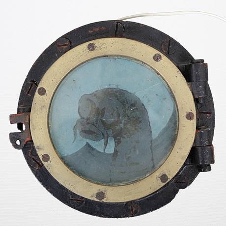 OLDER SHIP VALVE REDESIGNED WITH LIGHTING,, INTERIOR PAINTED GLASS “SEA ...