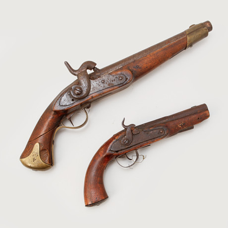 A set of two lock guns, 19th century. Weapons & Militaria - Guns ...