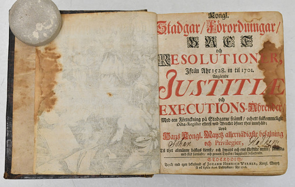 SCHMEDEMAN, JOHAN. Kongl. stadgar, förordningar, bref och resolutioner ...