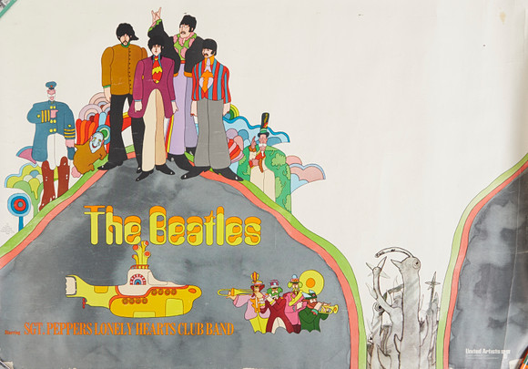 HEINZ EDELMANN. Beatles Yellow Submarine Teaser British Quad Movie ...
