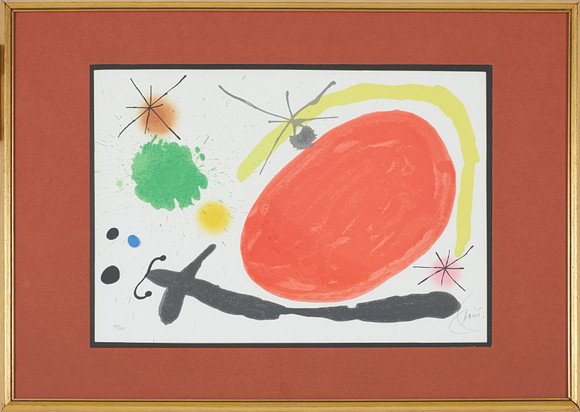 JOAN MIRÓ. 'La Japonaise' (Japanese Woman), lithograph in colour, 1971 ...