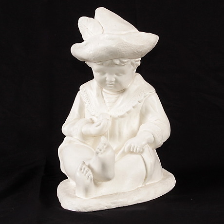 SCULPTURE, plaster, boy with apple, 20th century. Art - Sculptures ...