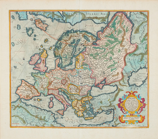 MAP EUROPE GERARD MERCATOR. From Stlas Sive Cosmographicae, 17th ...