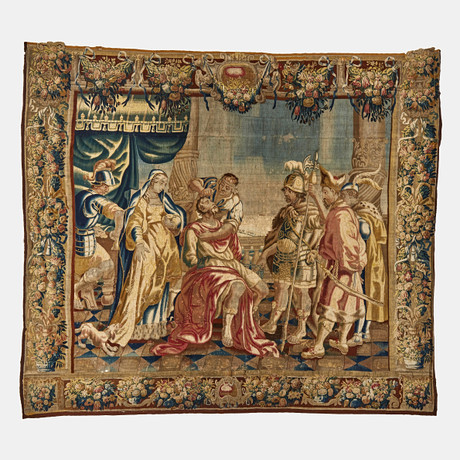 A FLEMISH TAPESTRY from 17th century, figure scene with Samson and ...
