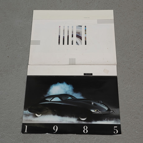 TWO CLASSIC CAR CALENDARS, Fordthorne Garage, 1985 and 1989. Vehicles ...