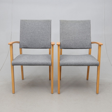 A pair of oak wood armchairs, Miljöexpo, 2000s. Furniture - Armchairs ...