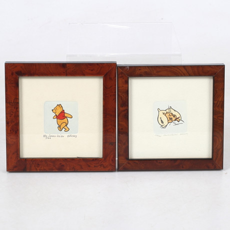 SOWA & REISER. 2 pcs, etching, Winnie the Pooh, signed and dated ...