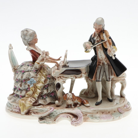 A German 20th century Rococo porcelain figurine. Ceramics & Porcelain ...
