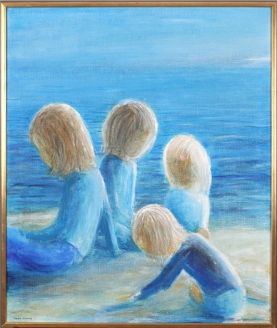 SVANTE STENBORG. At the beach oil on canvas, signed. Art - Paintings ...