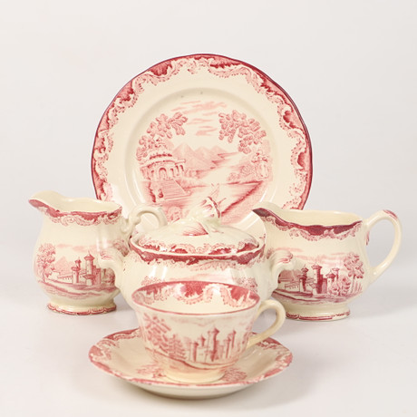 KAFFESERVIS, 32 delar, "Bengali", flintgods, Rörstrand. Keramik ...