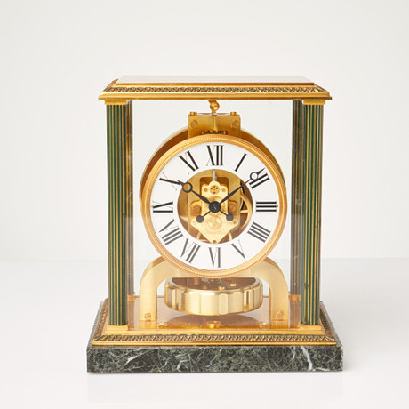 JAEGER-LECOULTRE, table clock, Atmos, brass case, glass sides, on ...
