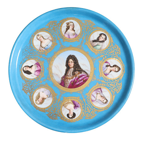 LARGE SEVRES STYLE PORCELAIN CHARGER - LOUIS XIV. Ceramics & Porcelain ...