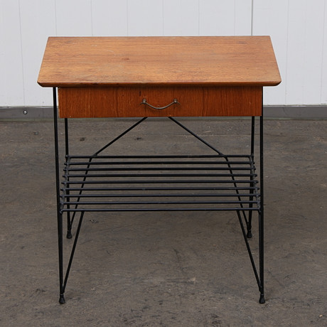 BEDSIDE TABLE, string model, teak veneer, 1960s. Furniture - Tables ...