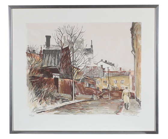 ADRIAN VAN ARKEL. Motif from the south, Stockholm, lithograph in ...