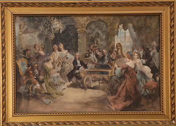 VICENTE DE PAREDES. After. "Transaction with colleagues", lithographic ...