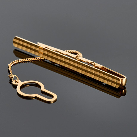 TIE PIN, 18k gold with checkered pattern. Jewellery & Gemstones ...