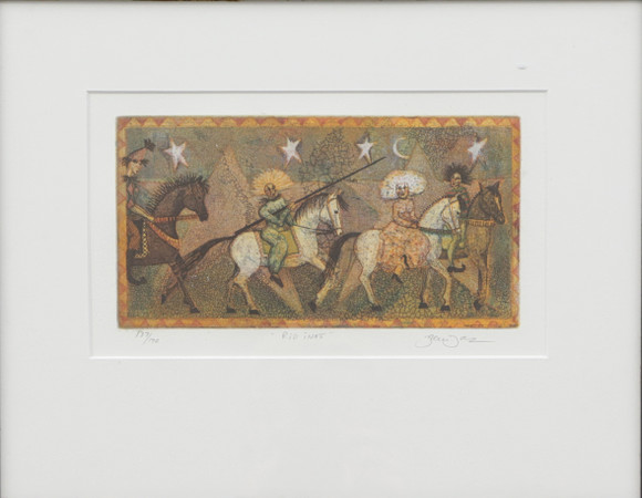 IRENE JARZ. LITO "Rid inatt" signerad. Konst - Grafik - Auctionet