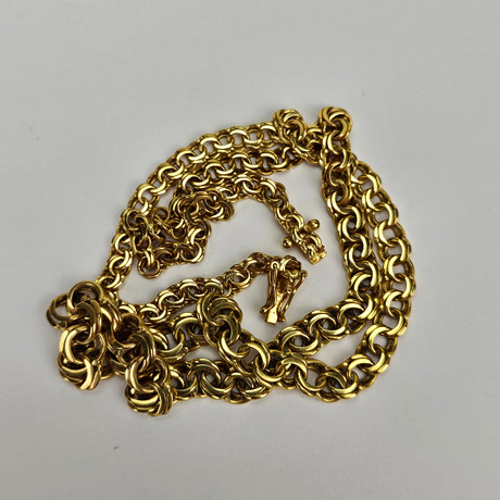 COLLIER, "Bismarck", guld, 18K, vikt ca. 20 gram. Smycken & Ädelstenar ...