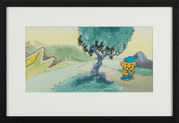 RUNE ANDRÉASSON. Bamse, hand-painted film cell from “Bamse and the ...