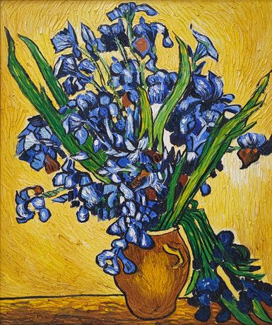 ESCUELA EUROPEA SIGLO XX. Replica. VASE WITH LILIES (VAN GOGH'S LILIES ...