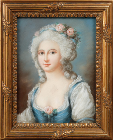 PORTRAIT OF ROCOCO LADY. Pastel 19th century. Art - Paintings - Auctionet