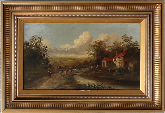 NICHOLAS TEMPLE HEALD. "Homewards". Oil on Board, signed. Art ...