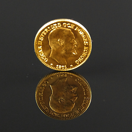 GOLD COIN, 10 kroner, Oscar II, 1902. Coins, Medals & Stamps - Coins ...