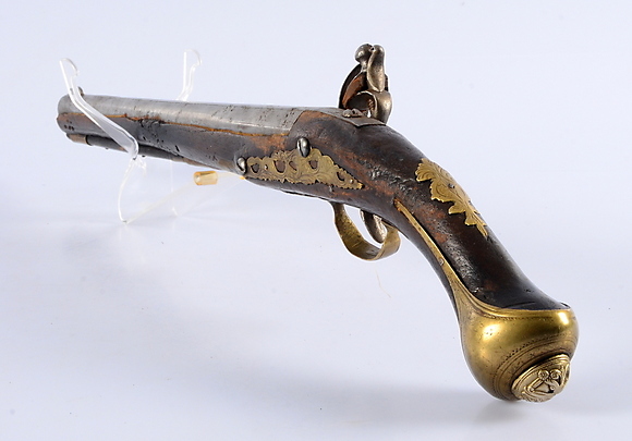 PISTOLA FLINT LOCK, Europa del Norte, segunda mitad del siglo XVIII ...