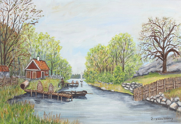 BIRGITTA HÖGLIND YSBERG. Olja på duk, naturmotiv, signerad. Konst ...