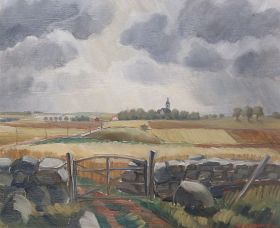 AXEL ANDERSON. olja på pannå. Konst - Måleri - Auctionet