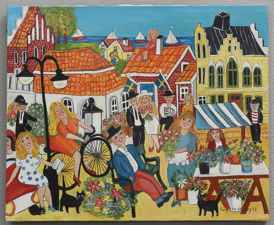 BIRGITTA HÖGLIND YSBERG. Oil on canvas, Hommage Gunilla Mann, “Frieri i ...