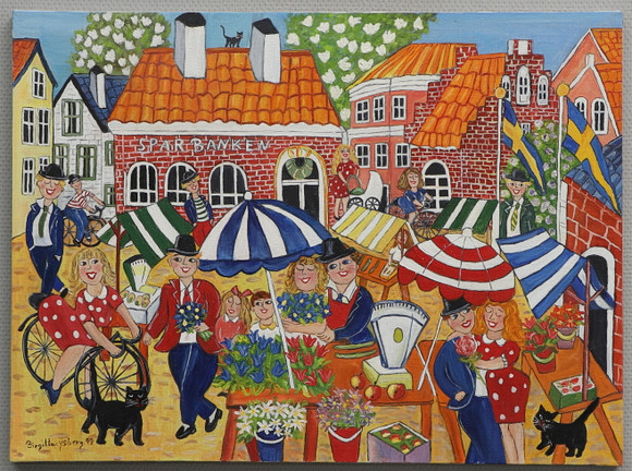 BIRGITTA HÖGLIND YSBERG. Olja på duk, Hommage Gunilla Mann ...