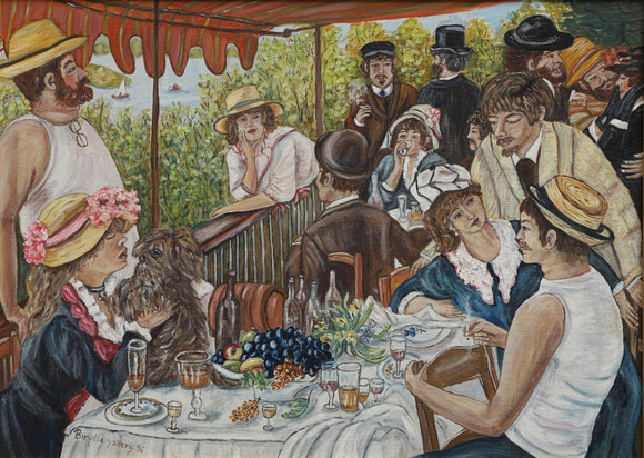 BIRGITTA HÖGLIND YSBERG. Olja på duk, Hommage, Auguste Renoir ...