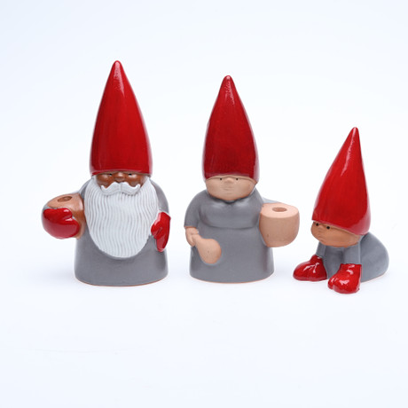 LISA LARSON. TOMTAR, 3 st, keramik. Keramik & Porslin - Europeiskt ...