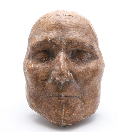 DEATH MASK, plaster, by opera singer Kristina Nilsson, by stucco artist ...