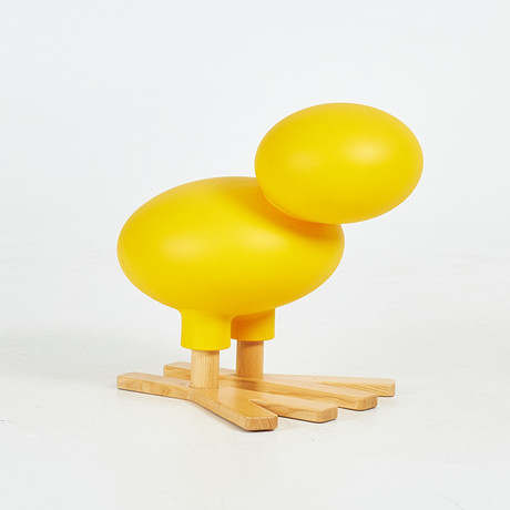 EERO AARNIO. Sittmöbel, "Happy Bird", Magi, samtida, gul plast samt ben ...